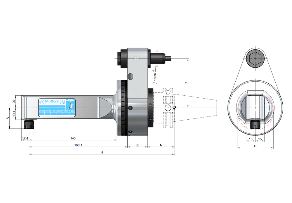 ER11 Açılı Kafalar ISO 26623-1 EPS EPS 63 C80.3 Slim 1 Tip – Baranok Makina